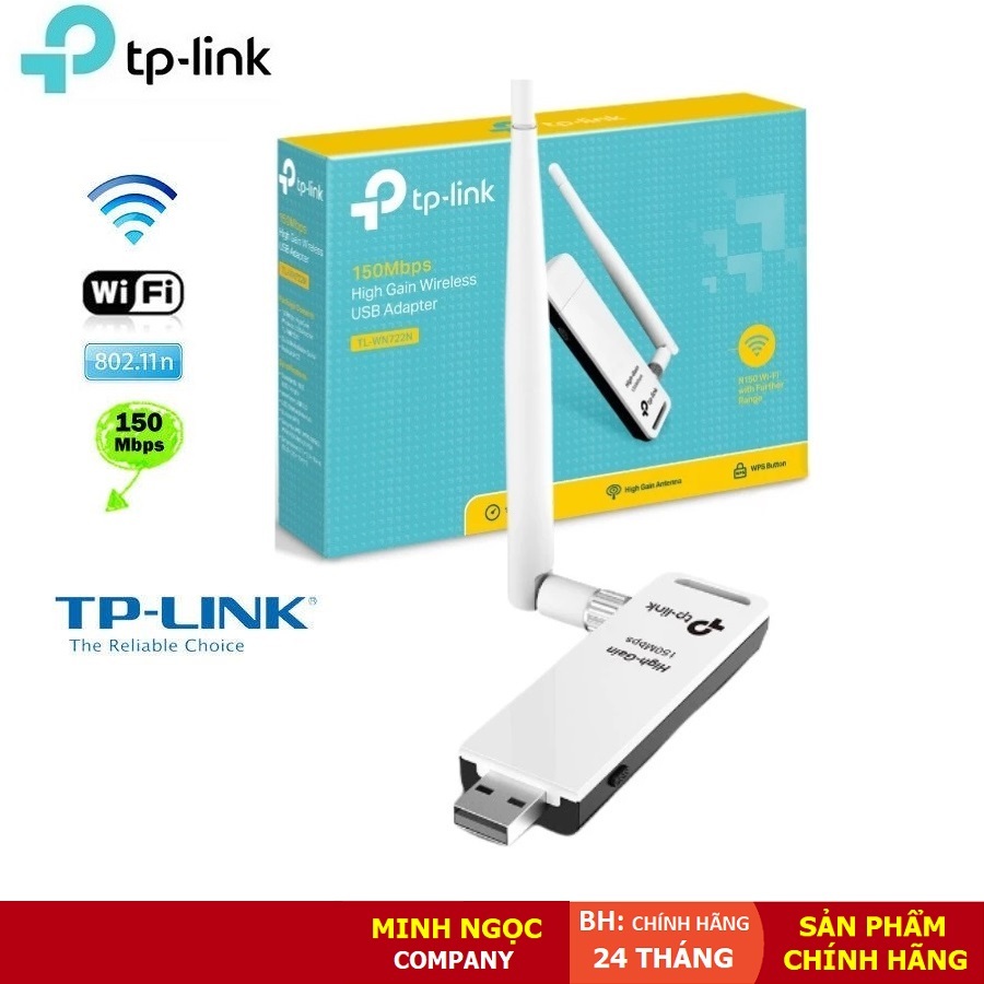Bộ Chuyển Đổi USB Wifi TPLink 722N Chuẩn N 150Mbps, Bộ Thu Sóng WiFi ...