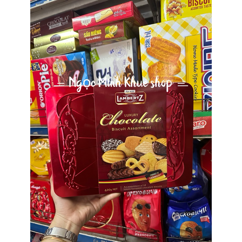 (Hàng Tết) Bánh Lambertz hộp thiếc sang trọng lịch sự 420g | Shopee Việt Nam