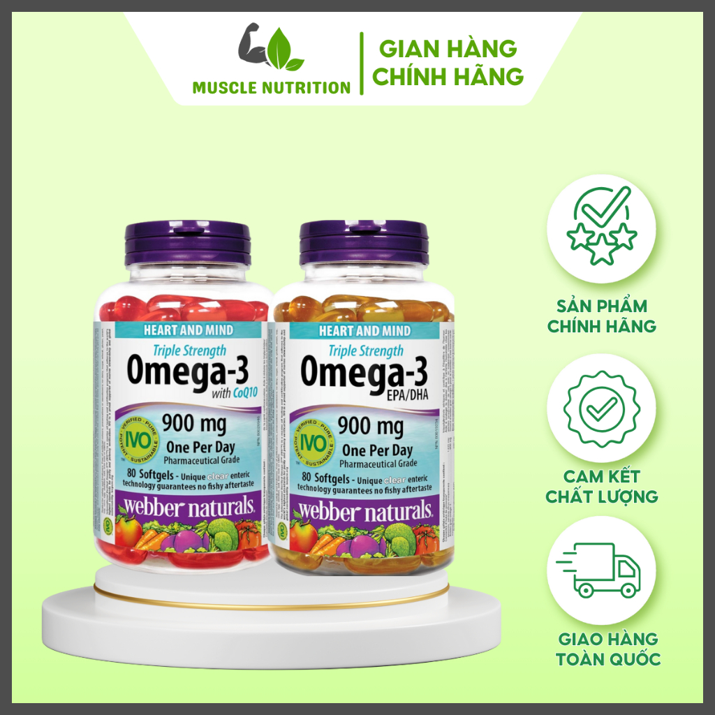 Dầu cá Omega 3 Triple Strength 900mg cung cấp 600mg EPA và 300mg DHA ...