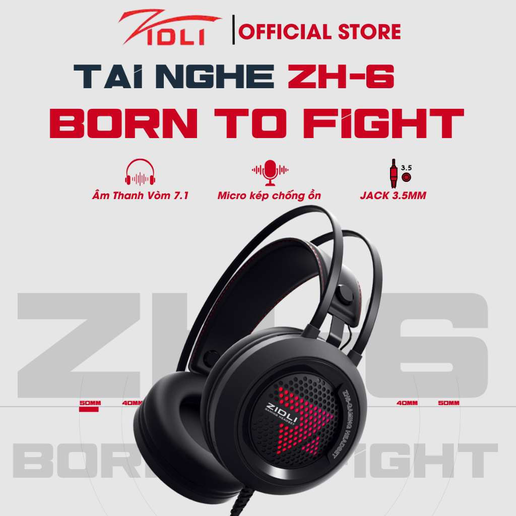Tai nghe chụp tao ZIDLI ZH6-3.5mm - Born to Fight- BEST SELLER - TAI ...