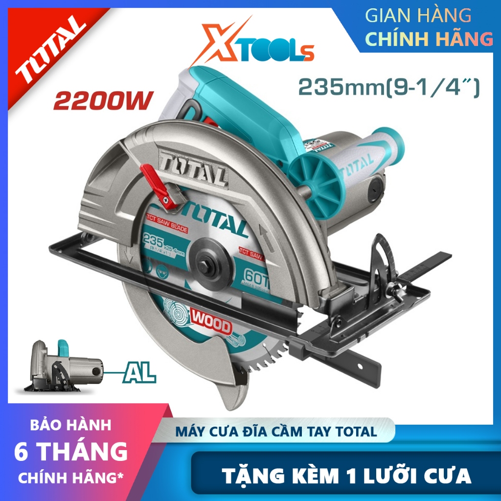Máy cưa đĩa 1200-2200W TOTAL cưa đĩa tròn đa năng, cắt sâu và cắt nghiêng hàng chính hãng ...