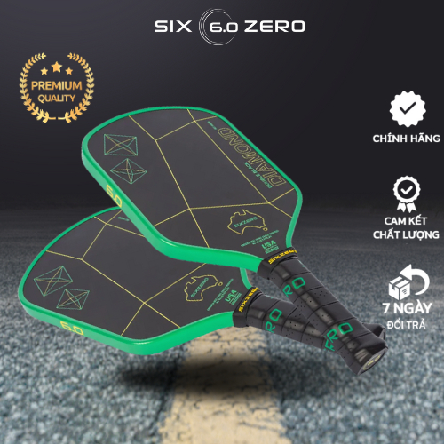 Vợt Pickleball Six Zero Double Black Diamond Control (DBD) 16mm Chính ...