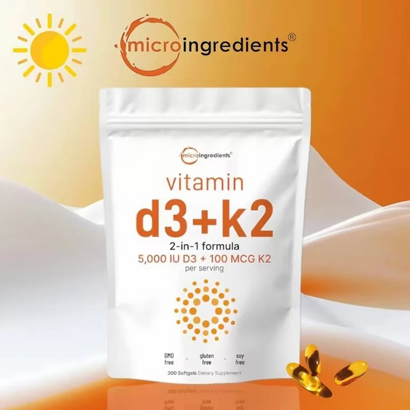 MICRO INGREDIENTS VITAMIN D3 K2 300 VIÊN GEL /Tăng Cường Sức Khỏe Xương ...