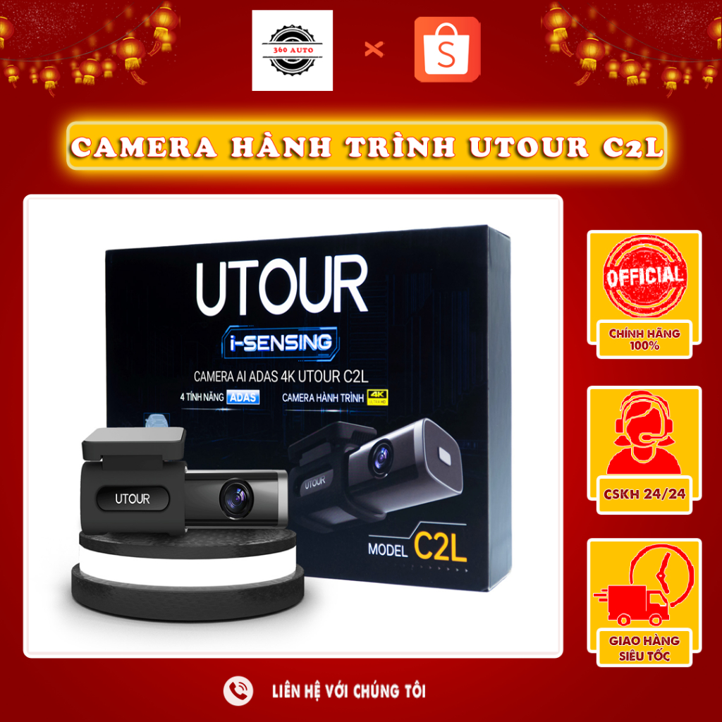 Camera Hành Trình Utour C2L - 4K Adas An Toàn - BH 18 Tháng | Shopee Việt Nam