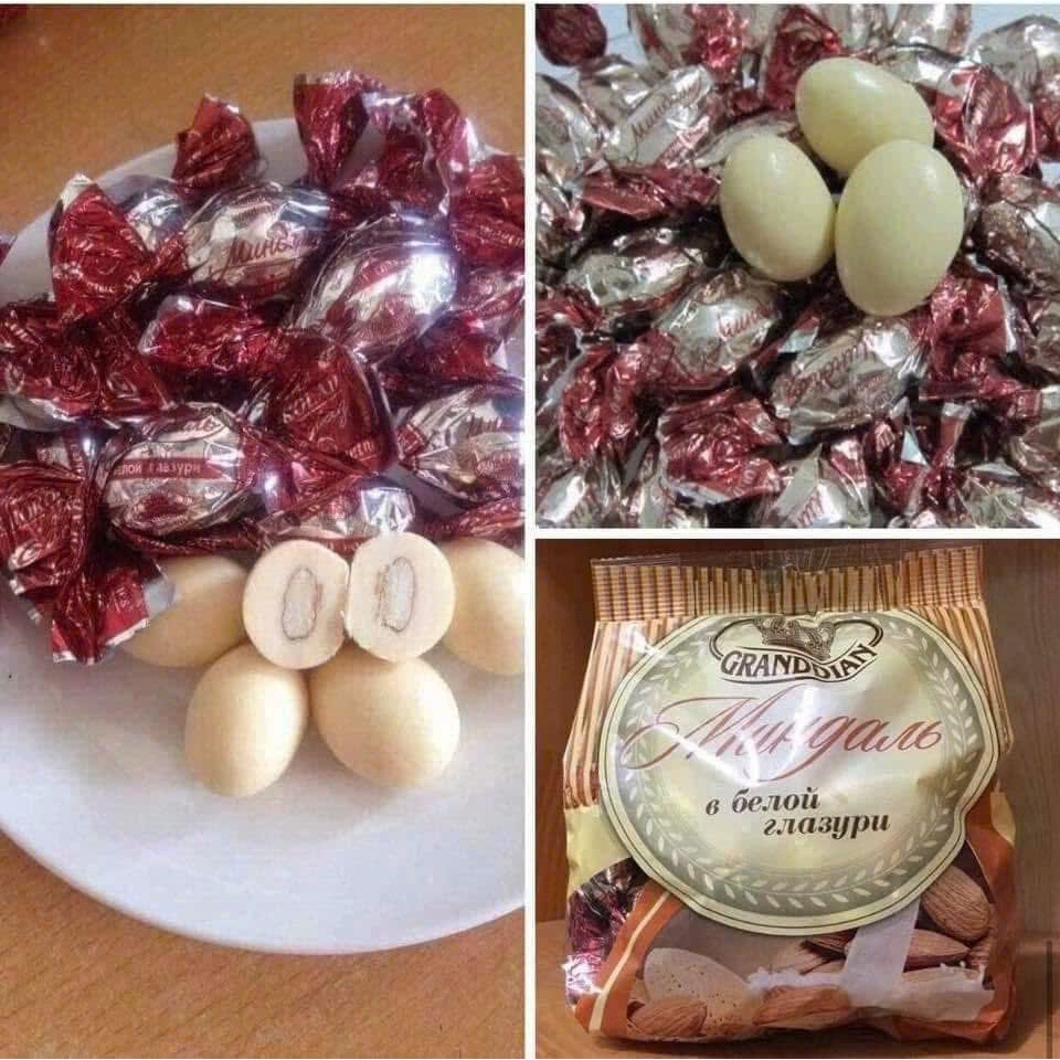 Kẹo Chocolate Trắng Hạnh Nhân Nga Grand Dian 450g | Shopee Việt Nam