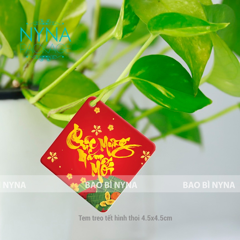 100 Tem treo tết hình thoi 4.5x4.5cm | Shopee Việt Nam