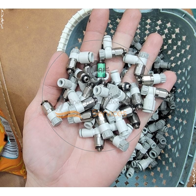 Van tiết lưu AS2201F M5 1/8 1/4 inch - Van chỉnh khí nén lắp van ...