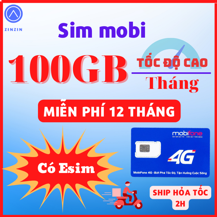 SIM 4G MOBIFONE Tặng 100GB / Tháng Trọn Gói 12 Tháng | Shopee Việt Nam
