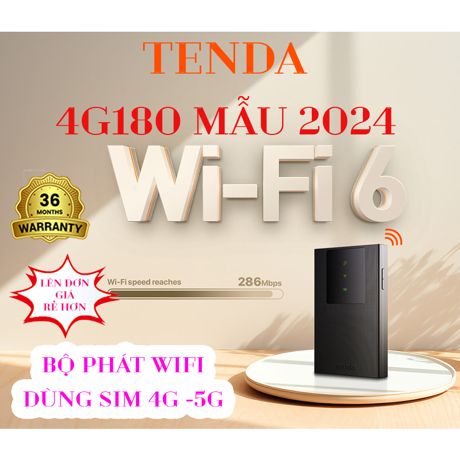 ROUTER , BỘ PHÁT WIFI DI ĐỘNG 4G TENDA 4G180 V4.0 WIFI 6 CHÍNH HÃNG bảo ...