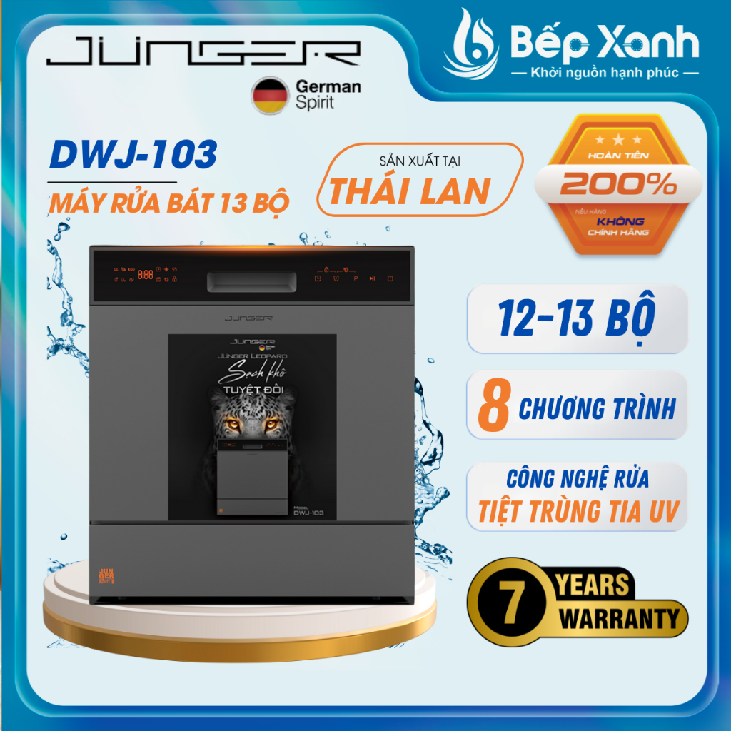 [NEW 2025] Máy rửa bát độc lập Junger Leopard DWJ-103 - 13 bộ - Tiệt ...