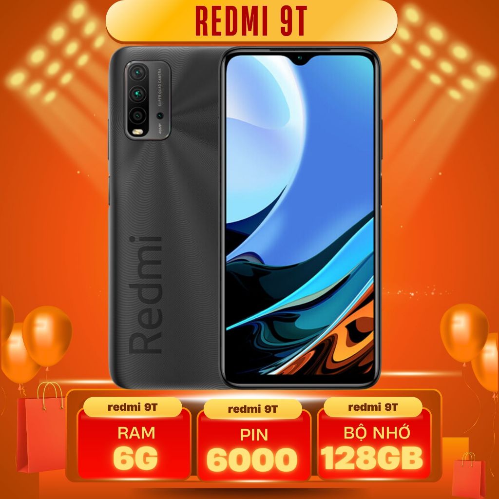 Điện thoại Redmi 9T Ram 6G/128gb pin 6000 điện thoại chính hãng, điện ...