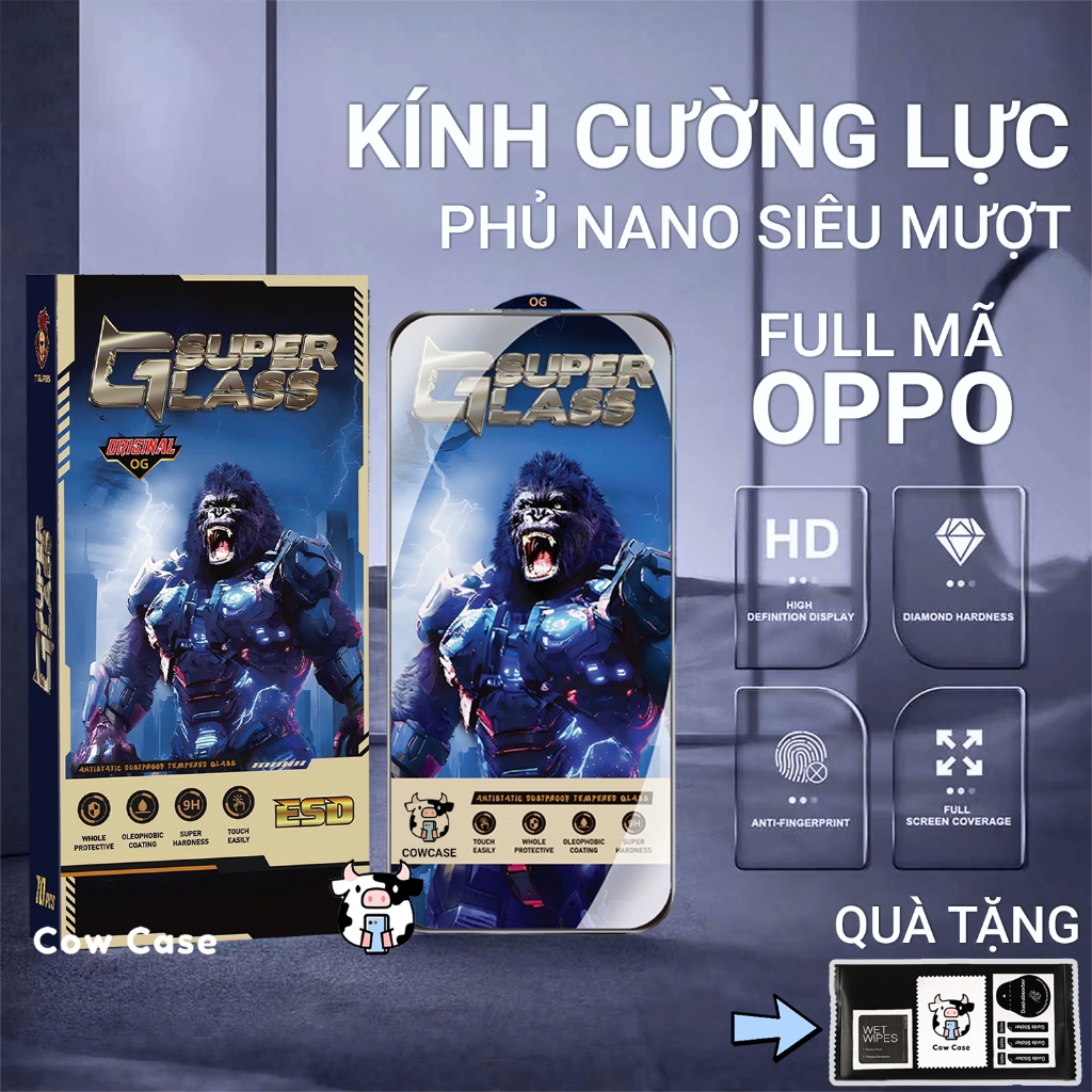 Kính cường lực Oppo A6 Pro,Reno 14,13,Find X9,X8,A3x A15,A54,A57,A5S,F9 ...