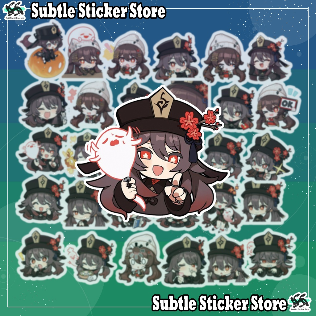 [Genshin Impact] - Set 10/15/20/30 Sticker Hutao game GI hình dán trang ...
