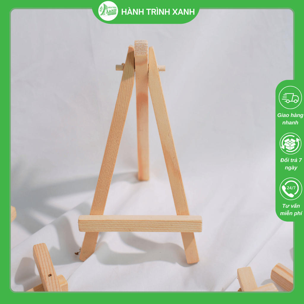 Giá vẽ tranh mini gỗ thông để bàn, kệ vẽ tranh, tô tranh số hóa, đựng ...