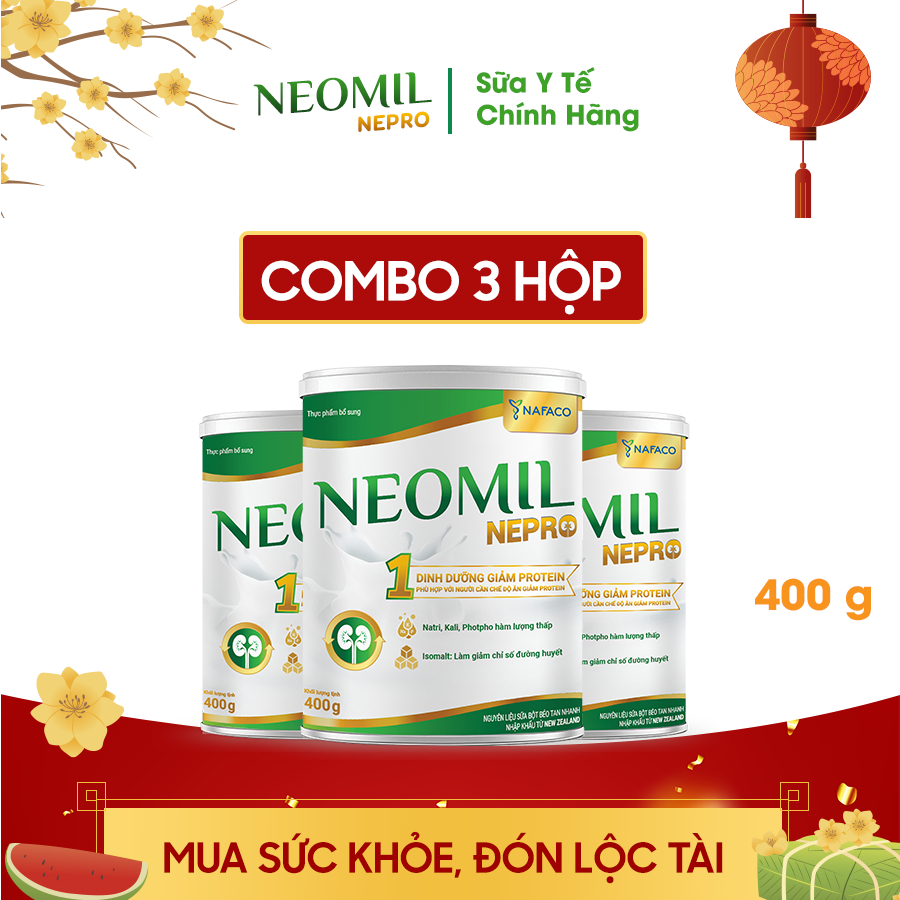 Bộ 3 Lon Neomil Nepro 1 hồi phục thể trạng và sức khỏe- phù hợp với người suy giảm chức năng ...