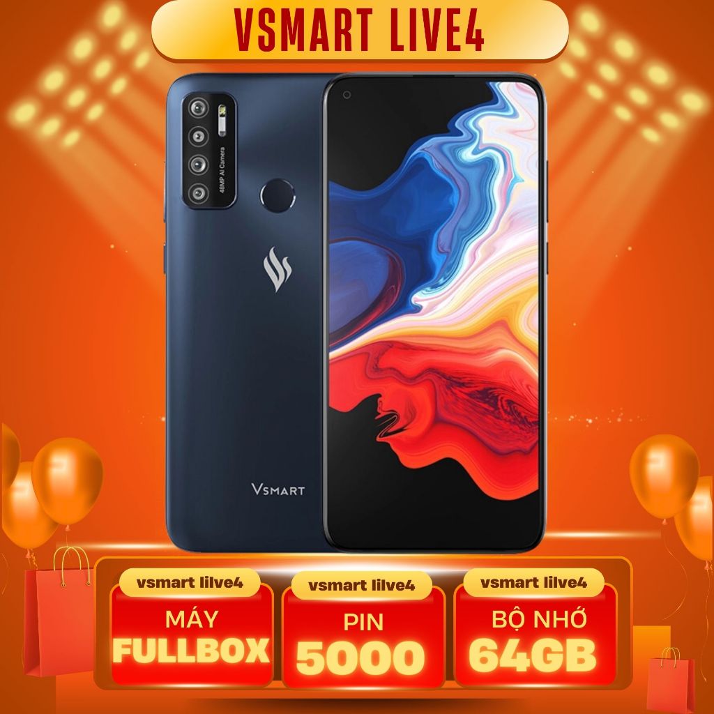 Điện thoại Vsmart Live4 Pin 5000 RAM 6G/64GB Chính Hãng giá rẻ! | Shopee Việt Nam
