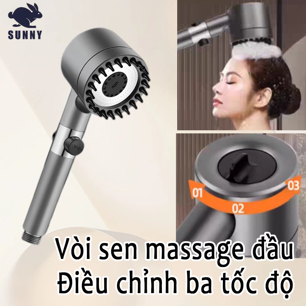 Vòi Hoa Sen, Vòi Nhà Tắm Tăng Áp Lực Nước Chất Liệu Mạ Inox Chống Gỉ ...