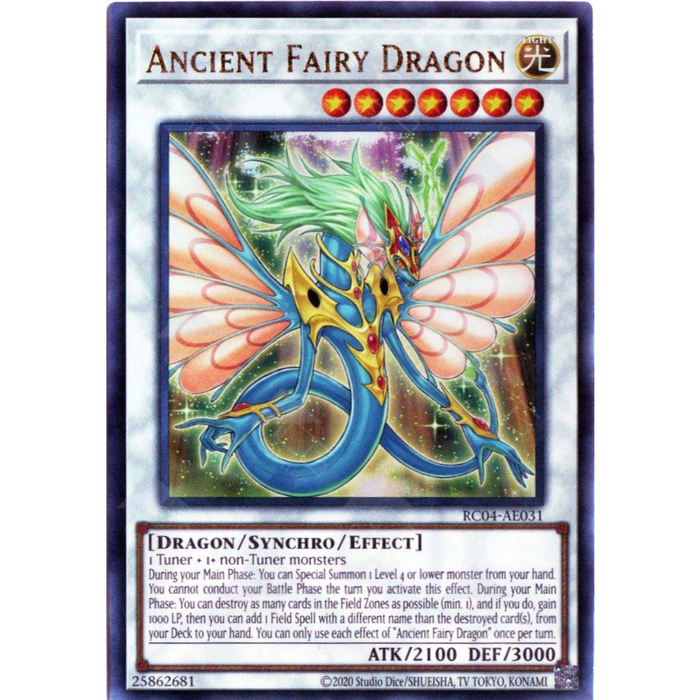 [ Bài Yugioh Chính Hãng ] RC04-AE031 Ancient Fairy Dragon (UL) | Shopee Việt Nam
