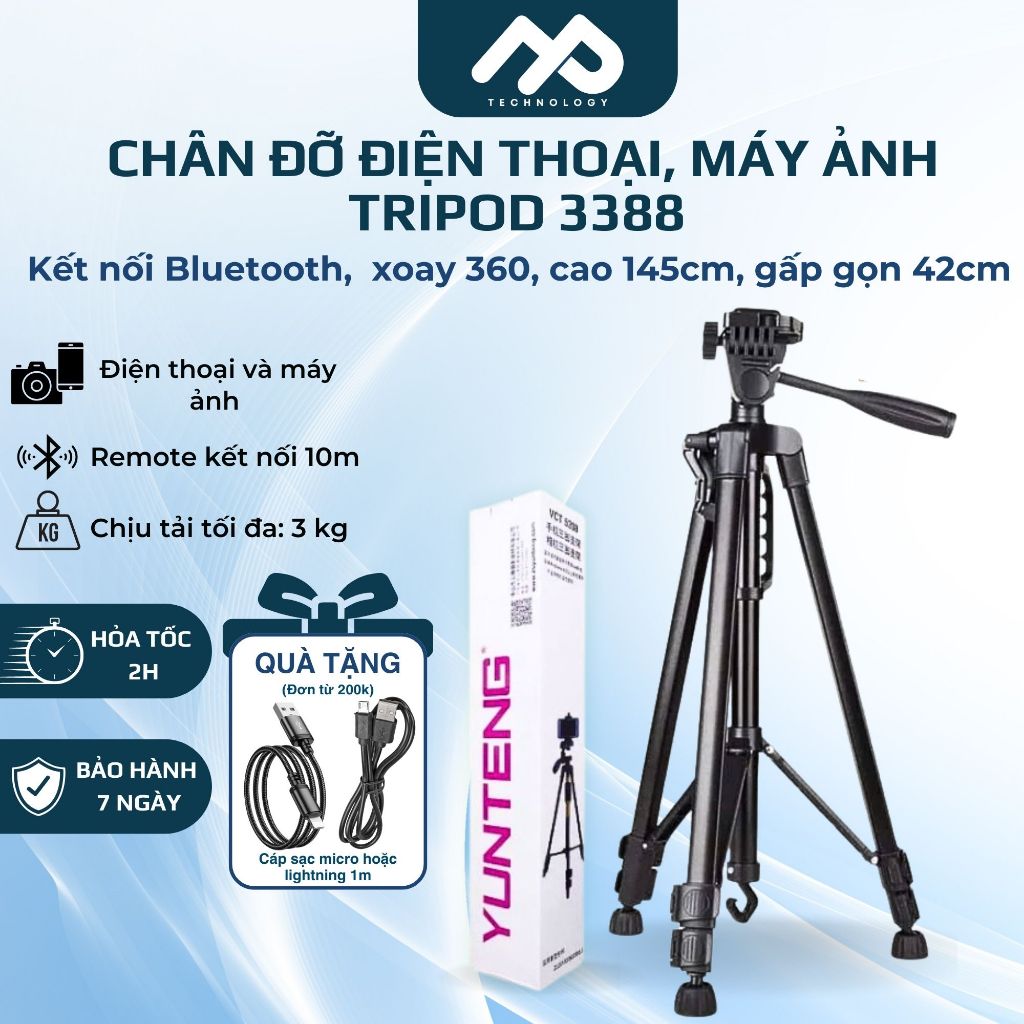 Chân Máy Ảnh Tripod 3388 Yufeng Có Remote Xoay 360, Giá Đỡ Điện Thoại ...