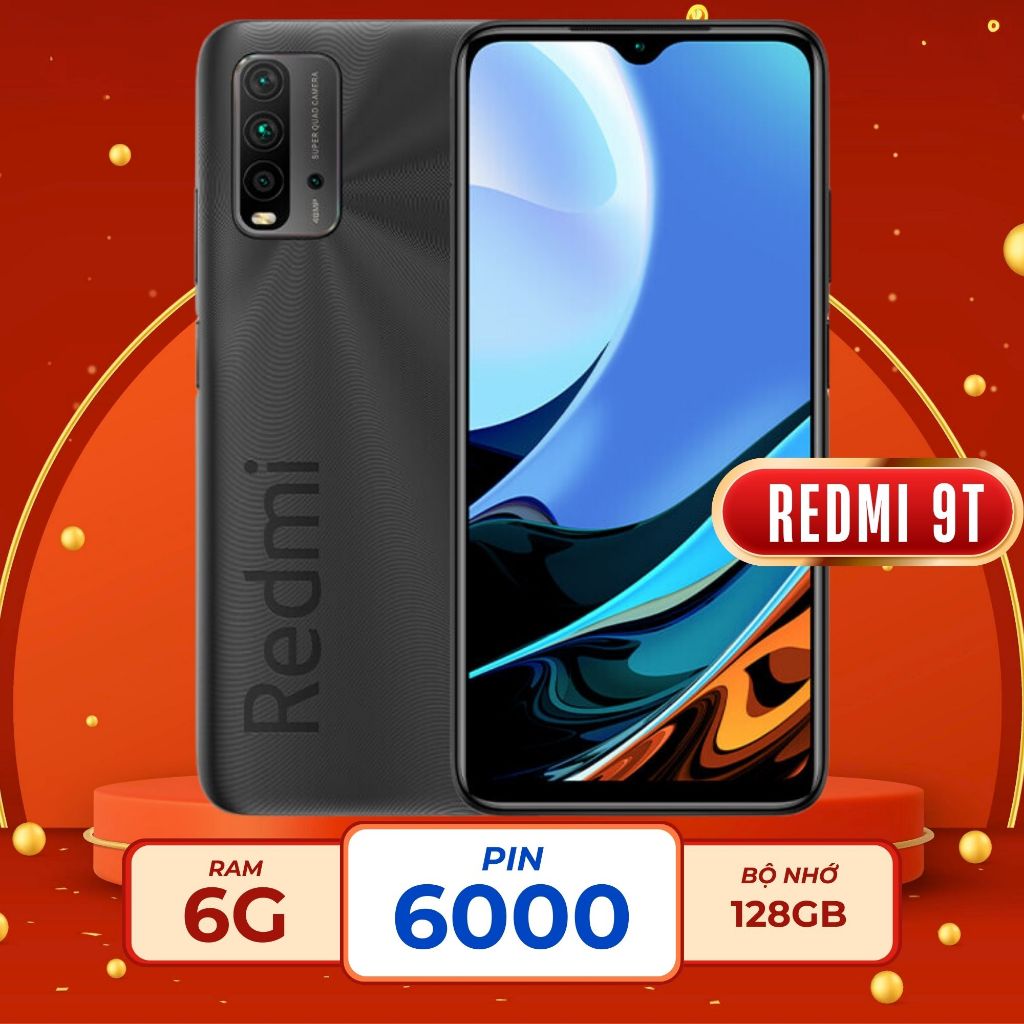Điện thoại Redmi 9T Ram 6G/128gb pin 6000 điện thoại chính hãng, điện ...