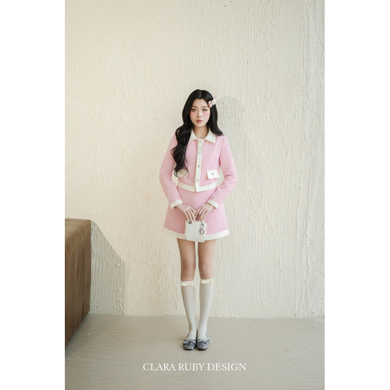 CLARA RUBY- set dạ hồng cánh sen | Shopee Việt Nam