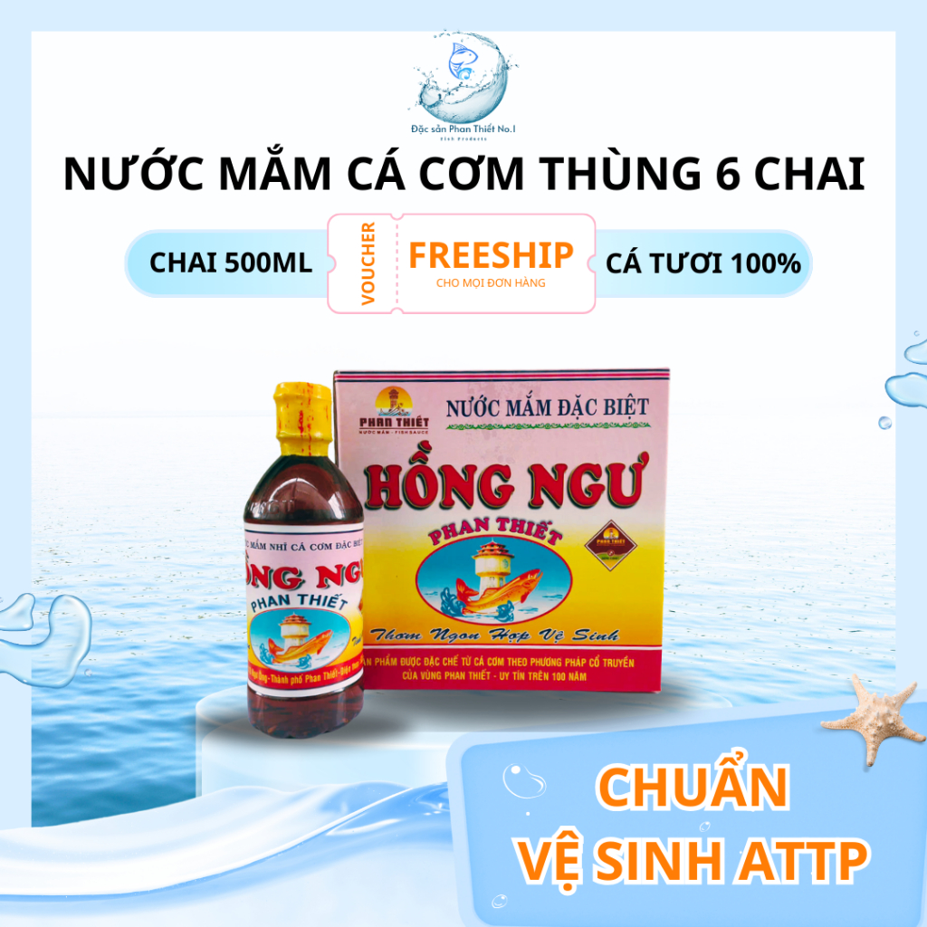 Nước mắm cá cơm truyền thống Hồng Ngư đạm 30N, nước mắm nhĩ nguyên chất, nước mắm Phan Thiết ...