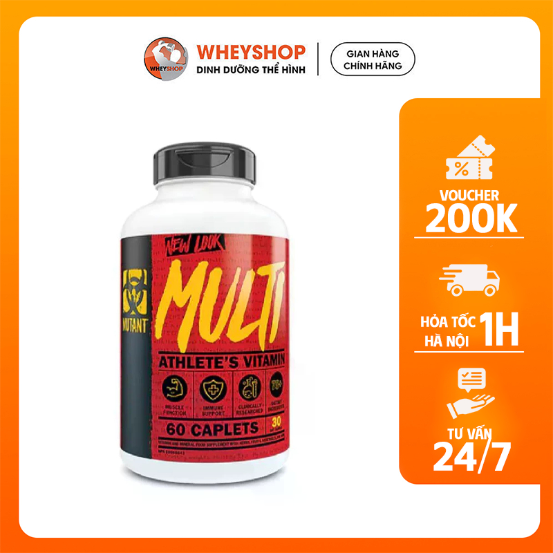 Viên uống hỗ trợ sức khoẻ Mutant Multi Vitamin (60 Viên) - WHEYSHOP VN ...