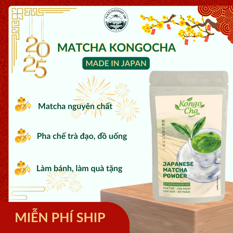 Bột Matcha Kongocha Nhập Khẩu Nhật Bản, Dùng Đắp Mặt Nạ Dưỡng Da, Pha ...
