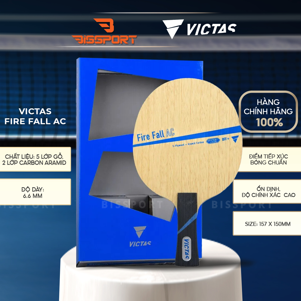 Cốt Vợt Bóng Bàn Victas Firefall AC Chính Hãng - Tấn Công Mạnh Mẽ, Hiệu Suất Tối Ưu, Độ Chính ...