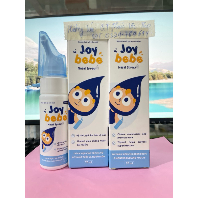 Dung dịch xịt rửa mũi JOY BEBE-Vệ sinh mũi ,giữ ẩm,bảo vệ mũi ...dùng ...