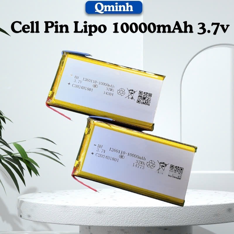 Cell Pin Lipo 10000mAh 3.7v Model 1260110 Hàng Mới 100% Chuyên Làm Sạc Dự Phòng Chuẩn Dung Lượng ...