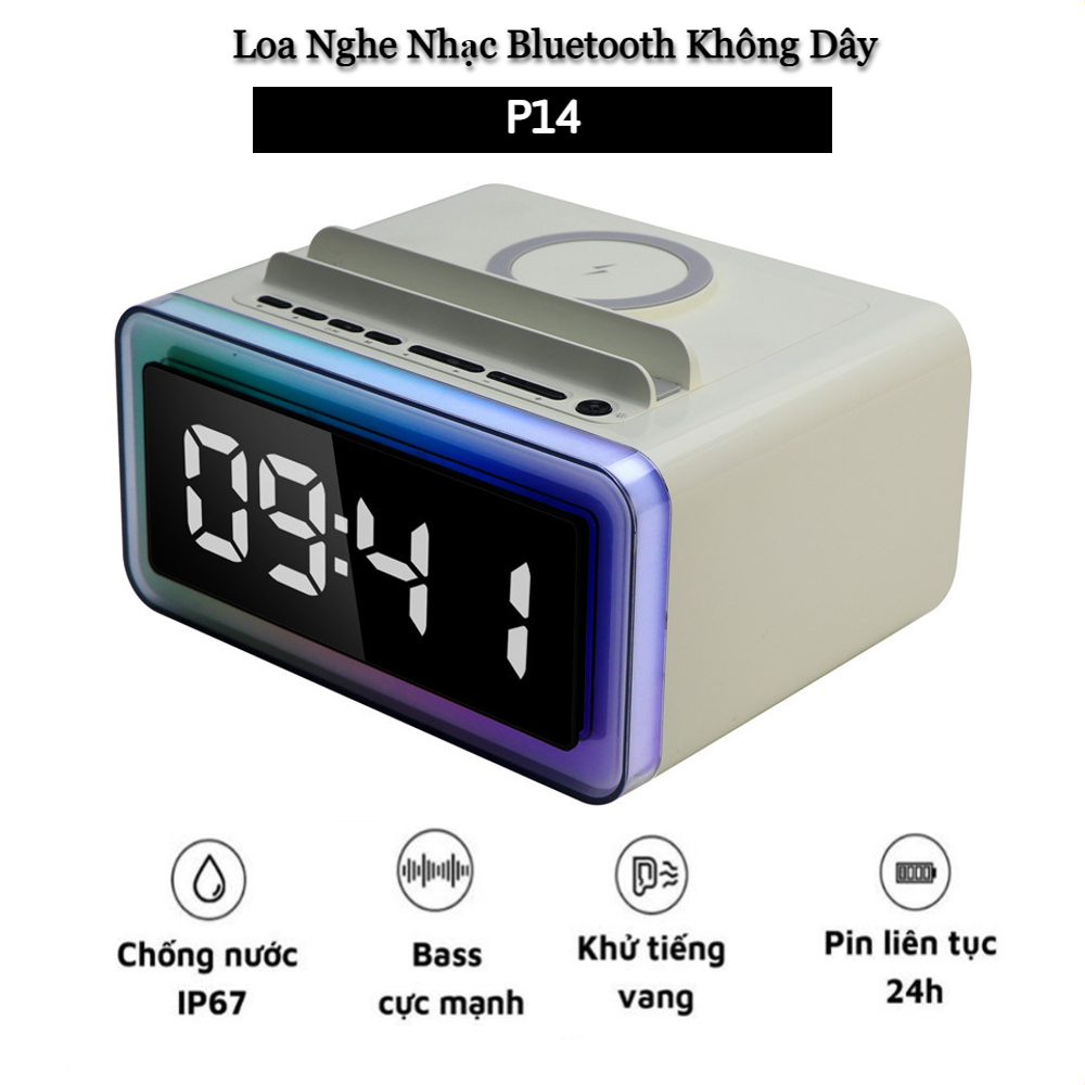 Loa Bluetooth P14 LED RGB Thiết Kế Cực Đẹp. Đồng Hồ Led Tích Hợp. Loa P14 Hỗ Trợ Sạc Điện Thoại ...
