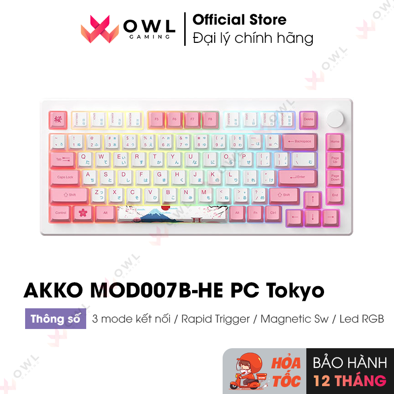 Bàn phím cơ AKKO MOD007B-HE PC Tokyo Sakura Pink (Hàng chính hãng ...