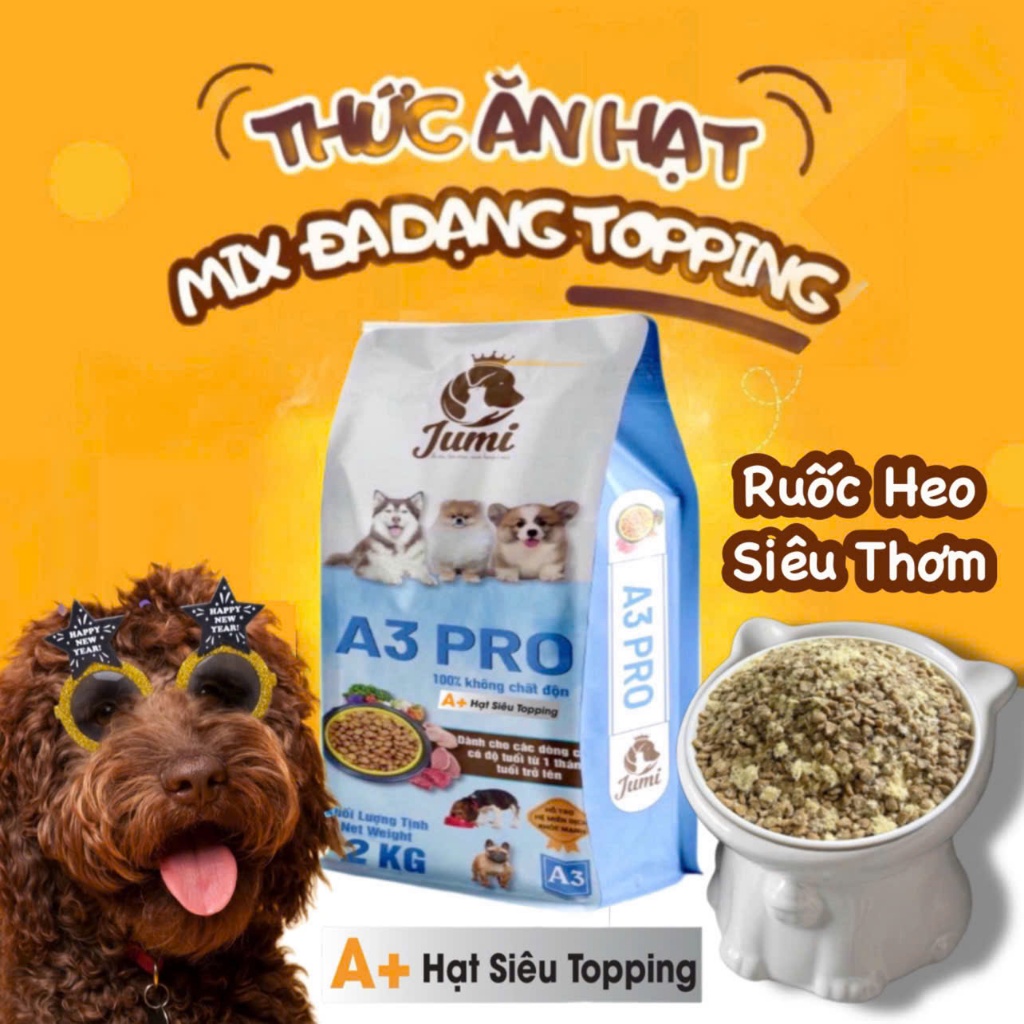 ( TẶNG 3 SÚP ) Hạt cho chó mix RUỐC siêu Thơm YUMI PRO A+, hỗ trợ làm ...