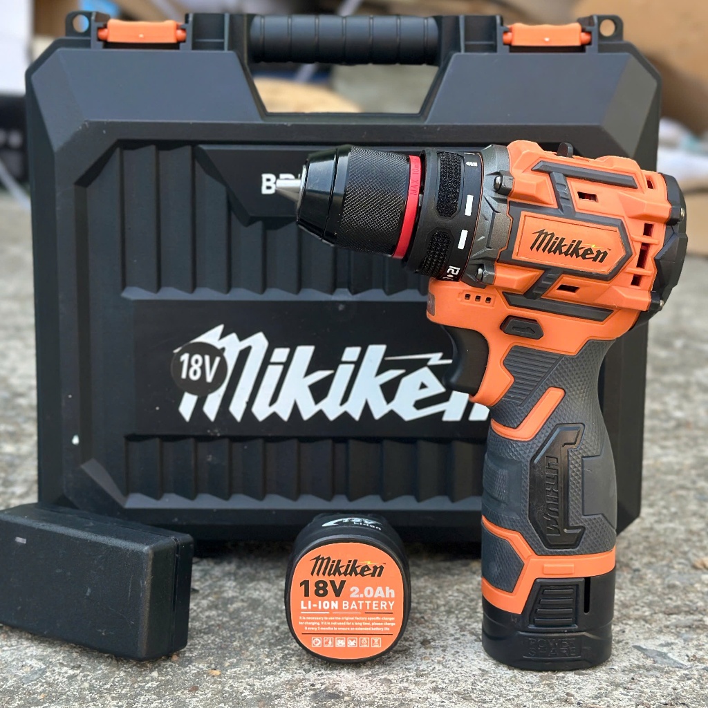 Máy Khoan Pin 4 Cell Nội Địa Mikiken PD - 18 Đầu Kẹp 10mm 2 Pin 4 Cell ...