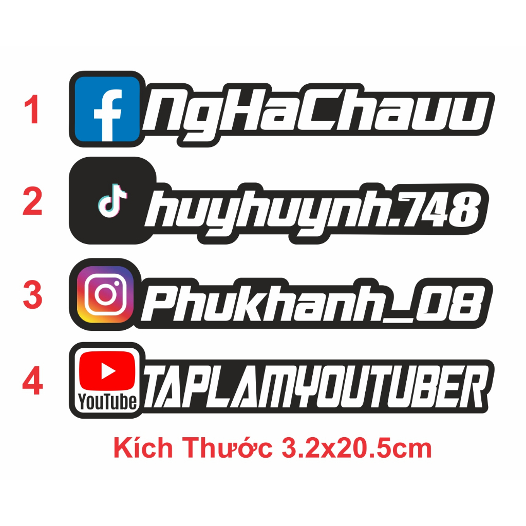 TEM LOGO MXH + TÊN THEO YÊU CẦU | Shopee Việt Nam