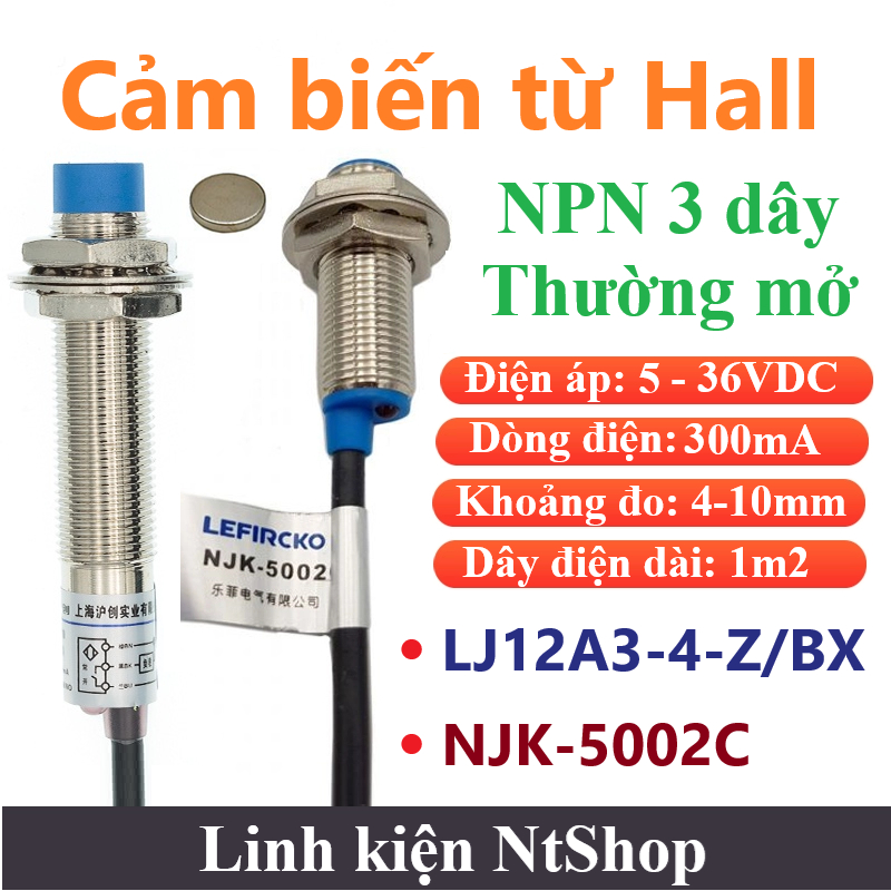 Cảm biến từ Hall LJ12A3-4-Z/BX / NJK-5002C Phát hiện nam châm | Shopee Việt Nam