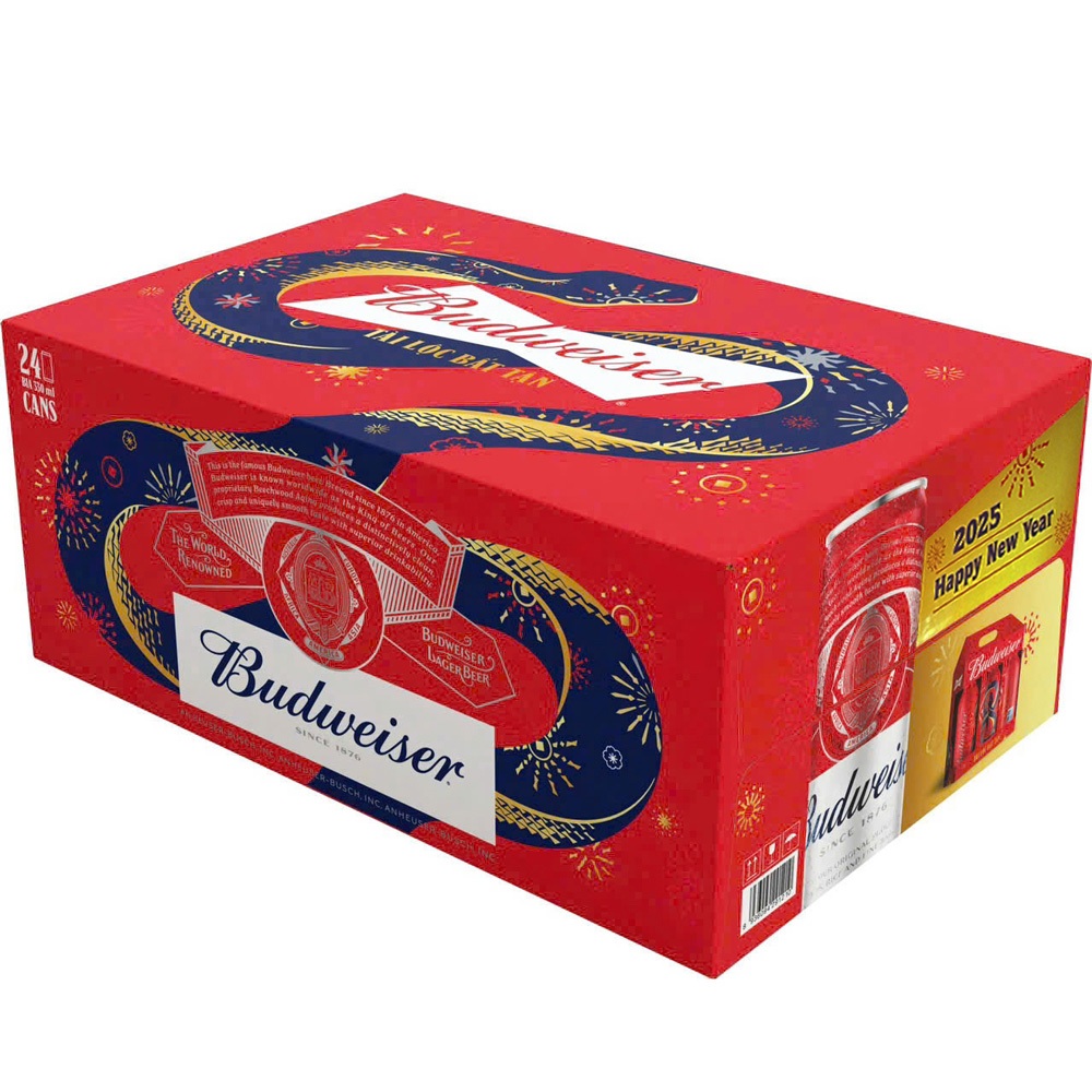Thùng 24 Lon Bia Budweiser Mẫu Tết 2025 (330ml/ lon) | Shopee Việt Nam