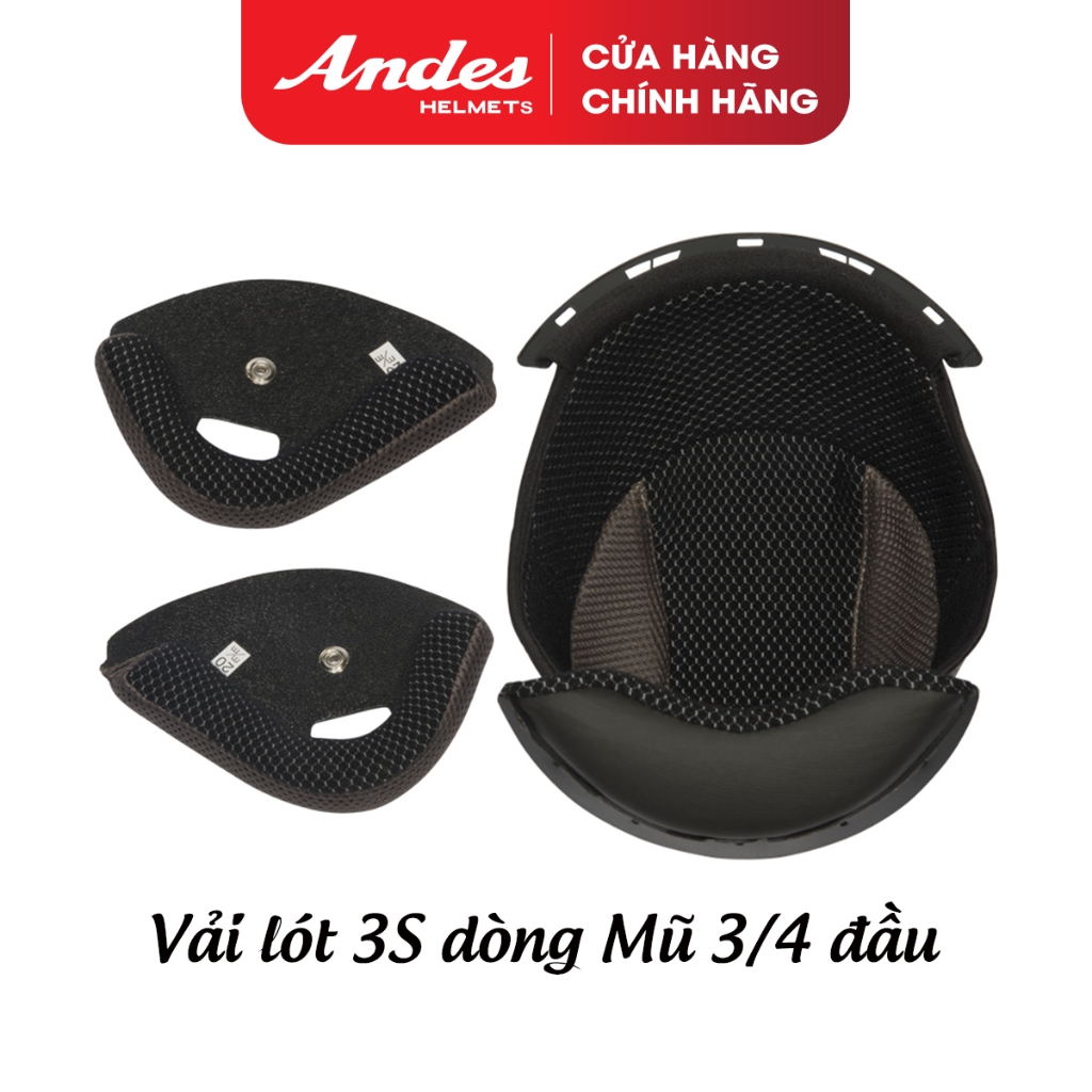 [Phụ Kiện] Lót Và Ốp Tai Của Mũ Bảo Hiểm Andes 3/4 Đầu | Shopee Việt Nam
