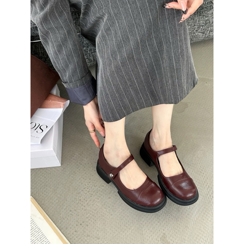 Giầy mary jane tag tròn gót 4cm | Shopee Việt Nam