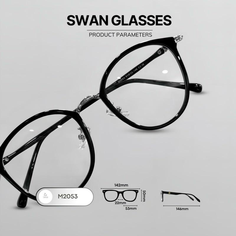 [M2053] Gọng kính bầu tròn viền nhựa phối càng hợp kim | Shopee Việt Nam