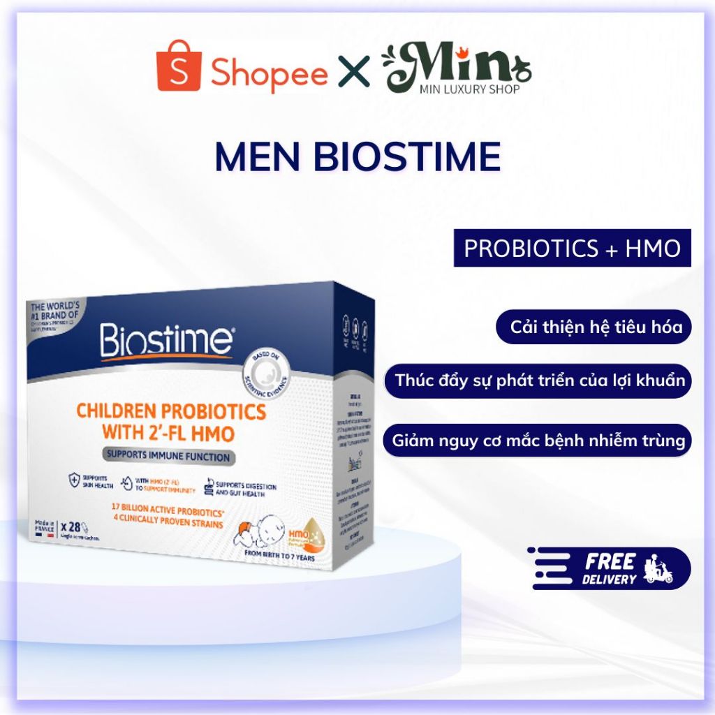 Men Vi Sinh Tăng Đề Kháng Cho Bé Biostime Probiotic HMO - Men Tiêu Hóa ...