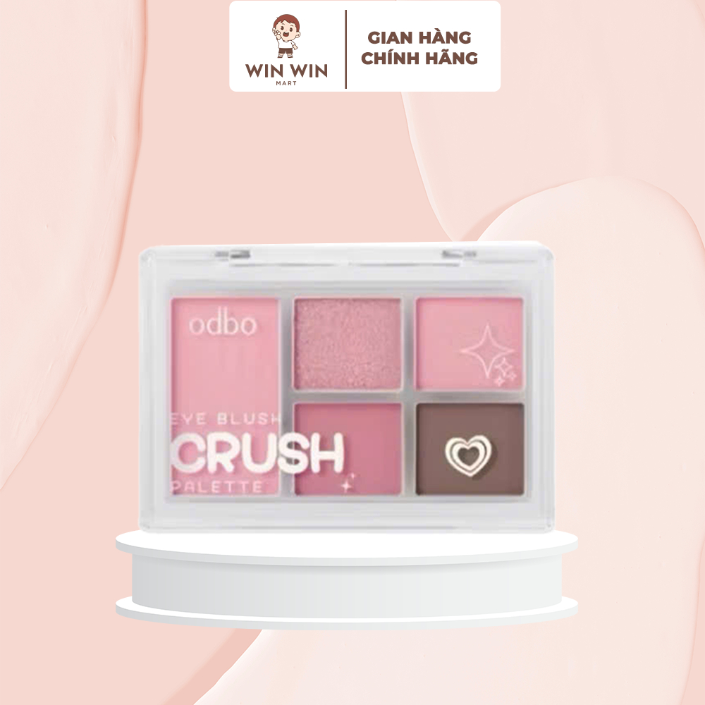 [ODBO] Phấn Mắt Kèm Má Hồng Odbo 5 Ô Crush Eye Blush Palette ODS04 Odbo nội địa Thái Lan 6g mịn ...