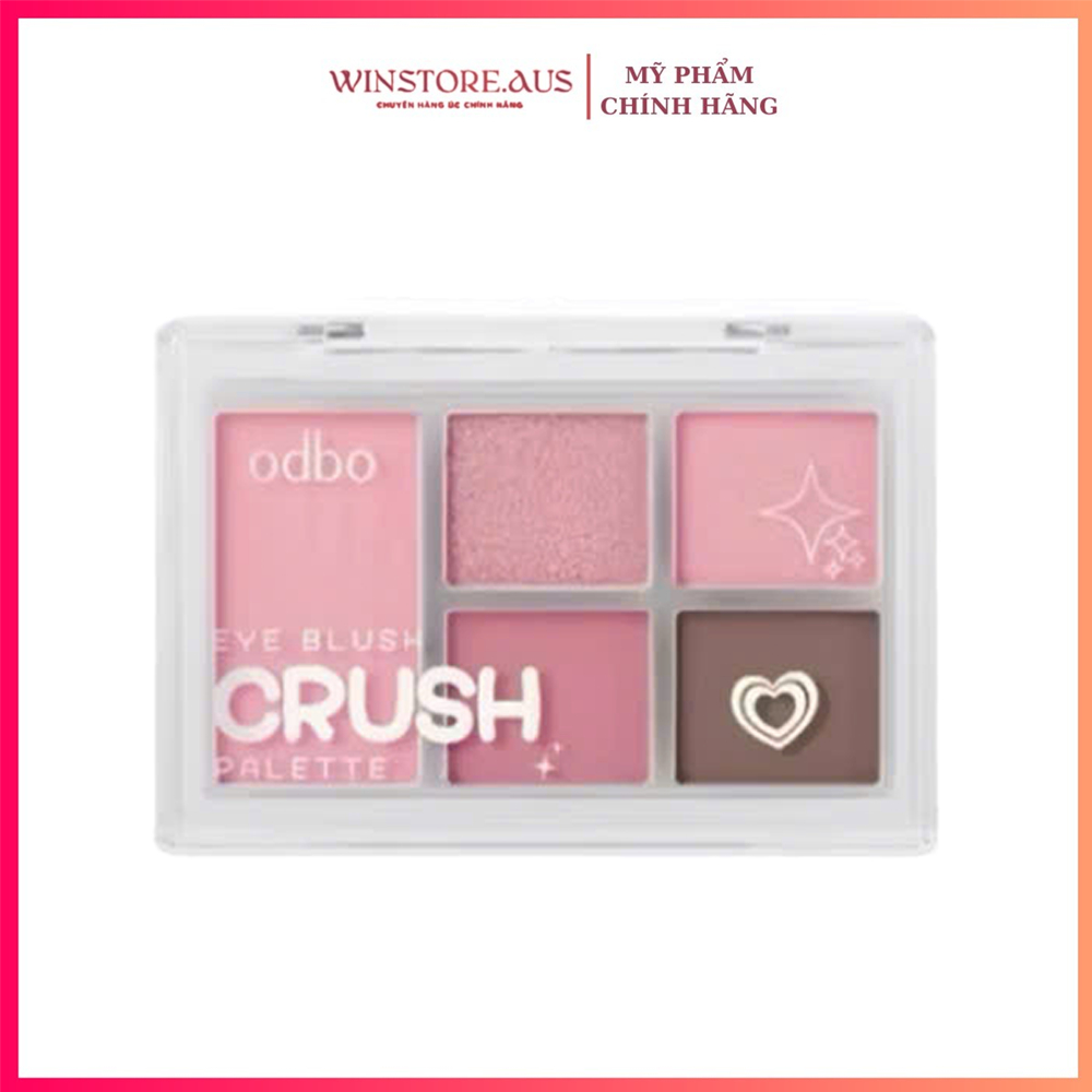 [ODBO] Phấn Mắt Kèm Má Hồng Odbo 5 Ô Crush Eye Blush Palette ODS04 Odbo nội địa Thái Lan 6g mịn ...