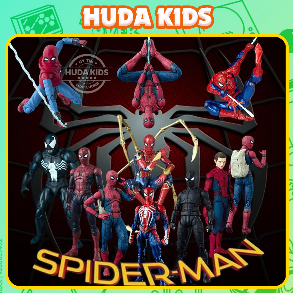 Mô hình spiderman người nhện có khớp decor siêu nhân siêu anh hùng ...