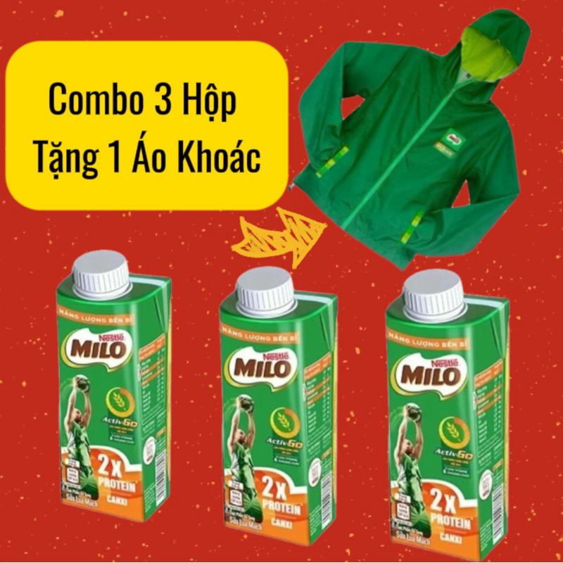 (Combo 3 Hộp ) Milo Teen Nắp Vặn 210ml (Tặng Áo Khoác Thể Thao) Đánh ...