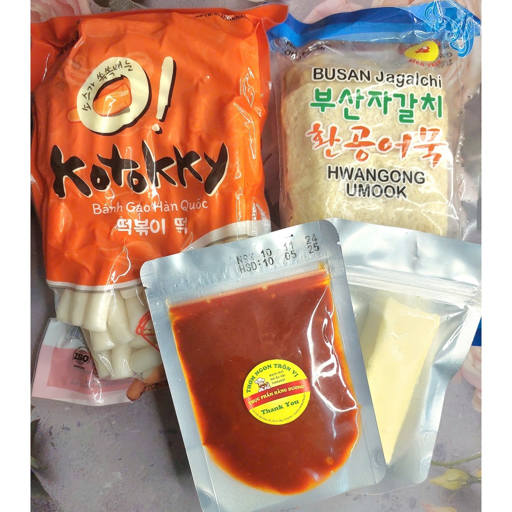 COMBO 1KG BÁNH GẠO KOTOKKY + 450G CHẢ CÁ HÀN QUỐC + 100G SỐT + 100G PHÔ MAI MOZZARELLA | Shopee ...