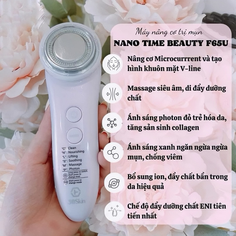 Máy điện di tinh chất nóng lạnh, massage trẻ hóa da mặt Nanotime F65U | Shopee Việt Nam