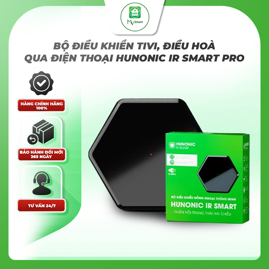 Bộ điều khiển Tivi, Điều Hoà qua điện thoại Hunonic IR Smart Pro Hiện Đại Hàng Chính Hãng ...