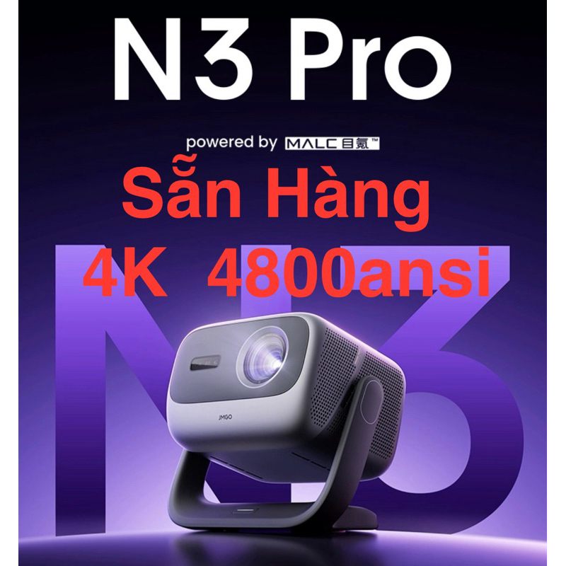Máy Chiếu Jmgo N3 Pro 4K. 4800-6000Ansi, Bảo Hành 12 Tháng. giá tốt liên hệ shop. Sẵn Hàng Chính ...